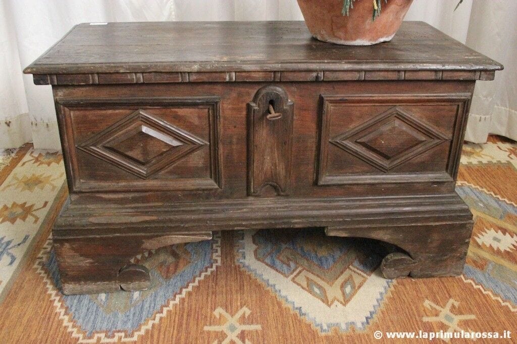 CASSAPANCA ANTICA IN LEGNO MASSELLO - CASSA ITALIANA DA